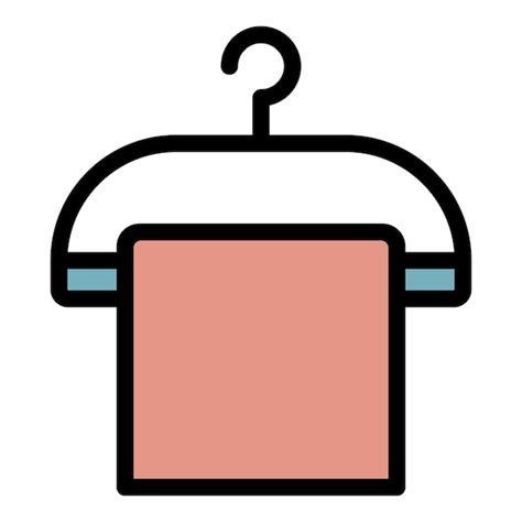 Premium Vector Clothes On Hanger Icon Outline Clothes On Hanger Vector Icon Color Flat Isolated