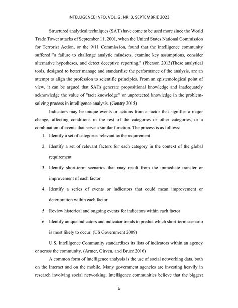 Intelligence Analysis Intelligence Info Volumul 2 Numărul 3 Pdf