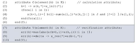 Declaration Of The Attributes Of Calculation C And Verification V