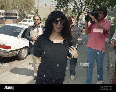 Actress Cher Arrives At The West Los Angeles Police Station July 27