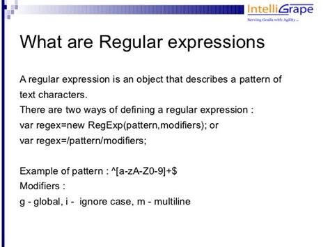 Regular Expressions