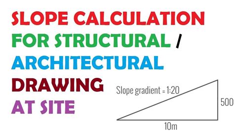 Calculation Of Slope In Structural Architectural Drawing At Site Learning Civil Technology