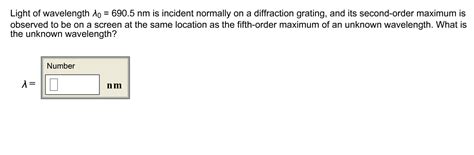 Solved Light Of Wavelength Lambda 0 690 5 Nm Is Incident Chegg Com