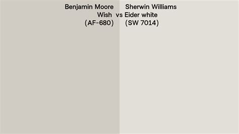 Benjamin Moore Wish Af 680 Vs Sherwin Williams Eider White Sw 7014