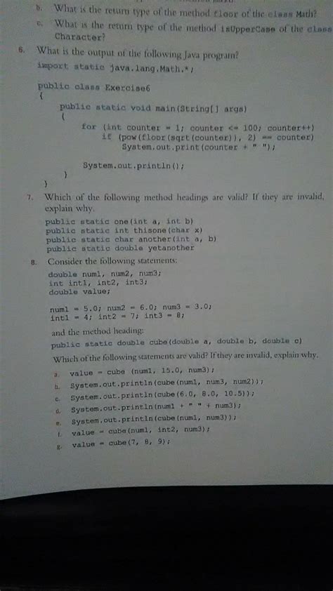 Solved H What Is The Retun C What Is The Return Type Of