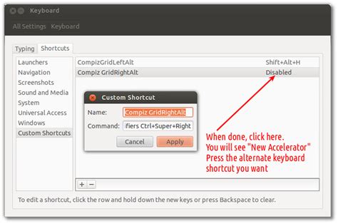 How To Have Two Sets Of Shortcut Keys For Compiz Grid Commands Put Left And Put Right Ask