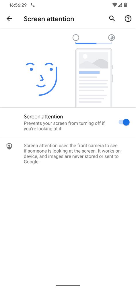 Just Got The New Screen Attention Feature As A Settings Suggestion On My Pixel 4 R Google