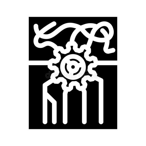 Standardization Business Process Glyph Icon Vector Illustration Stock