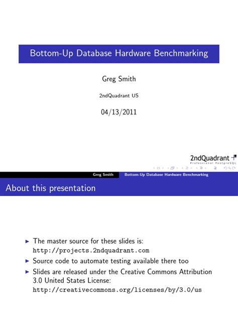 Bottom Up Database Benchmarking Download Free Pdf Postgre Sql Random Access Memory