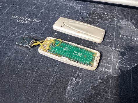 Small Pico Usb Mod Using An Old Wifi Adapter Some Wires And A Charger R Raspberrypipico