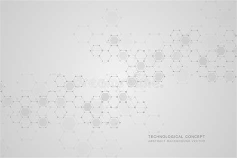 Geometric Abstract Background With Hexagons Structure Molecule And