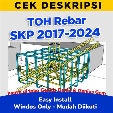 Jual TOH Rebar Sketchup Plugins Shopee Indonesia