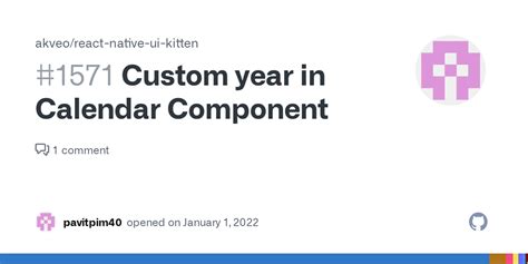 custom year in calendar component · issue 1571 · akveo react native ui