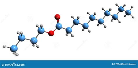 3d Image Of Butyl Decanoate Skeletal Formula Stock Illustration Illustration Of Odorant Aroma