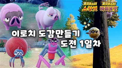 이로치 도감 만들기 도전합니다 L 포켓몬스터 스칼렛 바이올렛 이로치 헌팅 Youtube