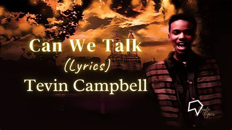 Tevin Campbell Can We Talk Lyrics Youtube