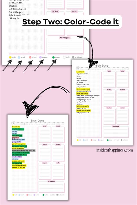 Brain Dump Templates And Brain Dump Trigger List Inside Of Happiness