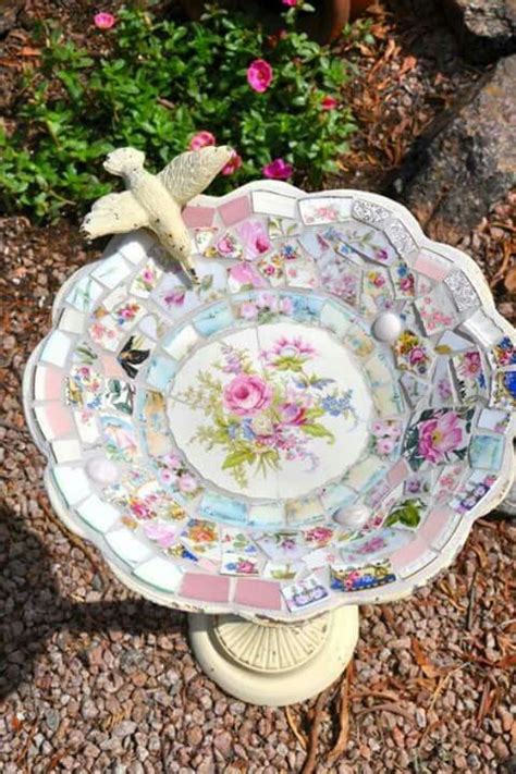 2nd Time Around Mosaics Mosaic Birdbath Mosaic Garden Bird Bath