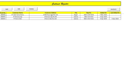 Aplikasi Excel Invoice Faktur Rumus Otomatis Untuk Penjualan Barang