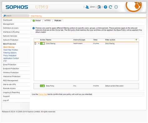 Web Filtering Policy Not Applying Web Protection Web Filtering