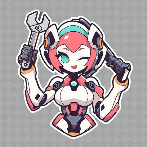 Premium Psd A Female Robot With A Gun Pointing To The Right