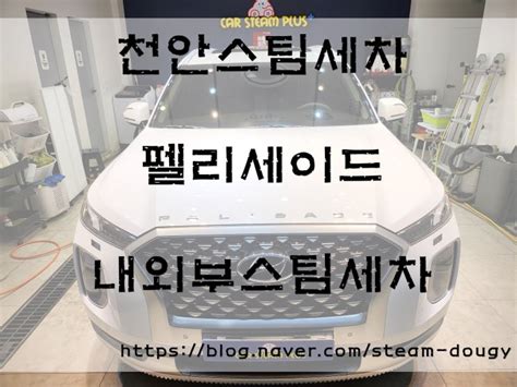 천안스팀세차 성성동세차장 성성동스팀세차 펠리세이드 내외부스팀세차 깨끗하게 Go 네이버 블로그