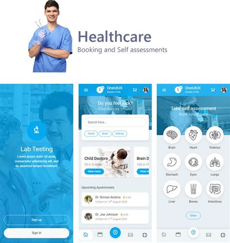 Oneuiux Creative Multipurpose Mobile Html Template App Ui Ux Doctor