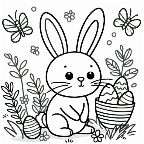 Planse De Colorat Cu Iepure De Paste Desene De Colorat