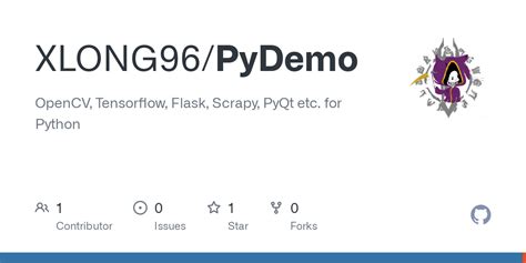Github Xlong Pydemo Opencv Tensorflow Flask Scrapy Pyqt Etc