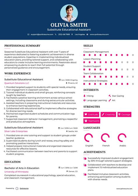 10 Educational Assistant Resume Samples And Templates For 2026
