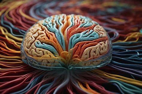Premium Ai Image 3d Illustration Of A Brain Tractography