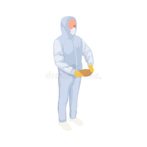 Semiconductor Production Employee Composition Stock Vector Illustration Of Manufacture