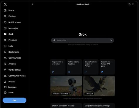Xai在上发布grok 2和grok 2 Mini测试版人工智能llm，本月晚些时候将推出企业api Notebookcheck