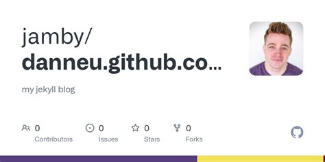 Github Jamby Danneu Github My Jekyll Blog