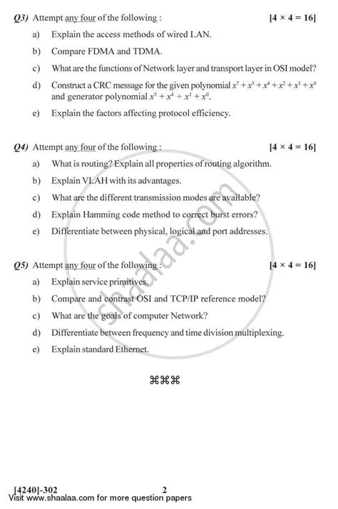 Computer Networks 2012 2013 Mca Science Semester 3 Question Paper With Pdf Download