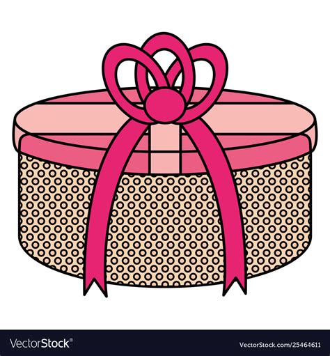 Circular T Box Present Icon Royalty Free Vector Image