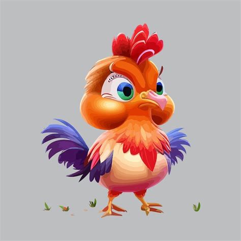 Premium Vector Cute Cock Cartoon