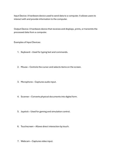 Input Output Device Pdf