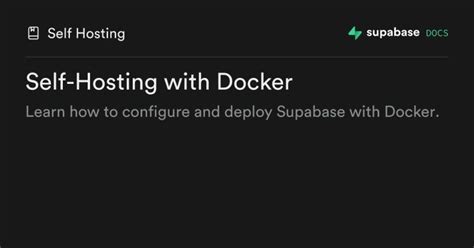 Self Hosting With Docker Supabase Docs Janhavi Patil