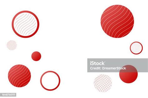 Red Geometric Circle Shape Abstract Background Technology Banner