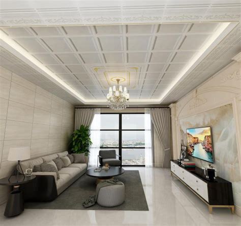 Living Room Integrated Ceiling Enhancing Comfort And Style