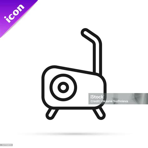 흰색 배경에 격리 된 검은 줄 고정 자전거 아이콘 운동 자전거 벡터 건강한 생활방식에 대한 스톡 벡터 아트 및 기타 이미지 건강한 생활방식 검은색 근육 Istock