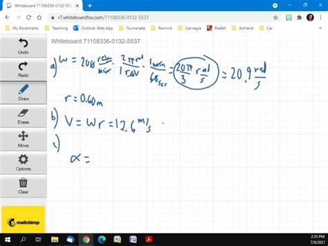 Solved A Flywheel With A Diameter Of 1 20 M Is Rotating At An Angular Speed Of 200 Rev Min A