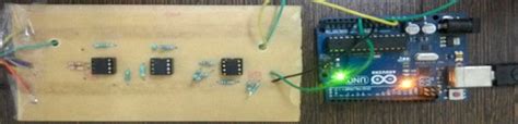 A Front View Of Ecg Hardware Connected With Arduino Uno Download