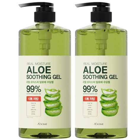 [에이썸] 리얼 모이스처 대용량 알로에 수딩젤 1000ml X2개 진정and화상 알로에베라 믿고 사는 즐거움 Ssg Com