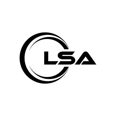 Lsa Letter Logo Design In Illustration Vector Logo Calligraphy
