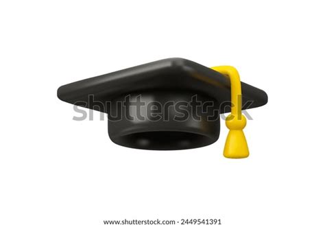 Graduate Cap Vector 3d Icon Square Stock Vector Royalty Free