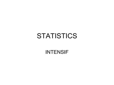 Statistics Ppt