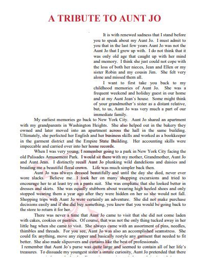 Short Eulogy 150 Examples How To Write PDF