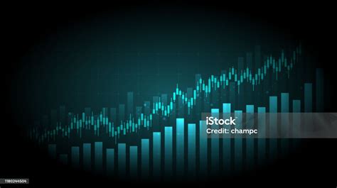 녹색 색상 배경에 주식 시장의 업 트렌드 라인과 막대 차트와이드 스크린 추상 금융 그래프 가격에 대한 스톡 벡터 아트 및 기타 이미지 가격 경제 그래프 Istock